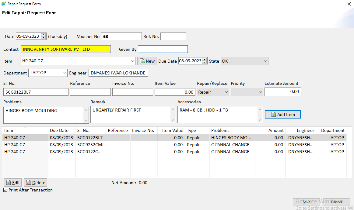 Repair Shop Software | Innoventry Software